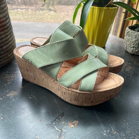 Born | Shoes | Born Leather Wedge Sandals | Poshmark